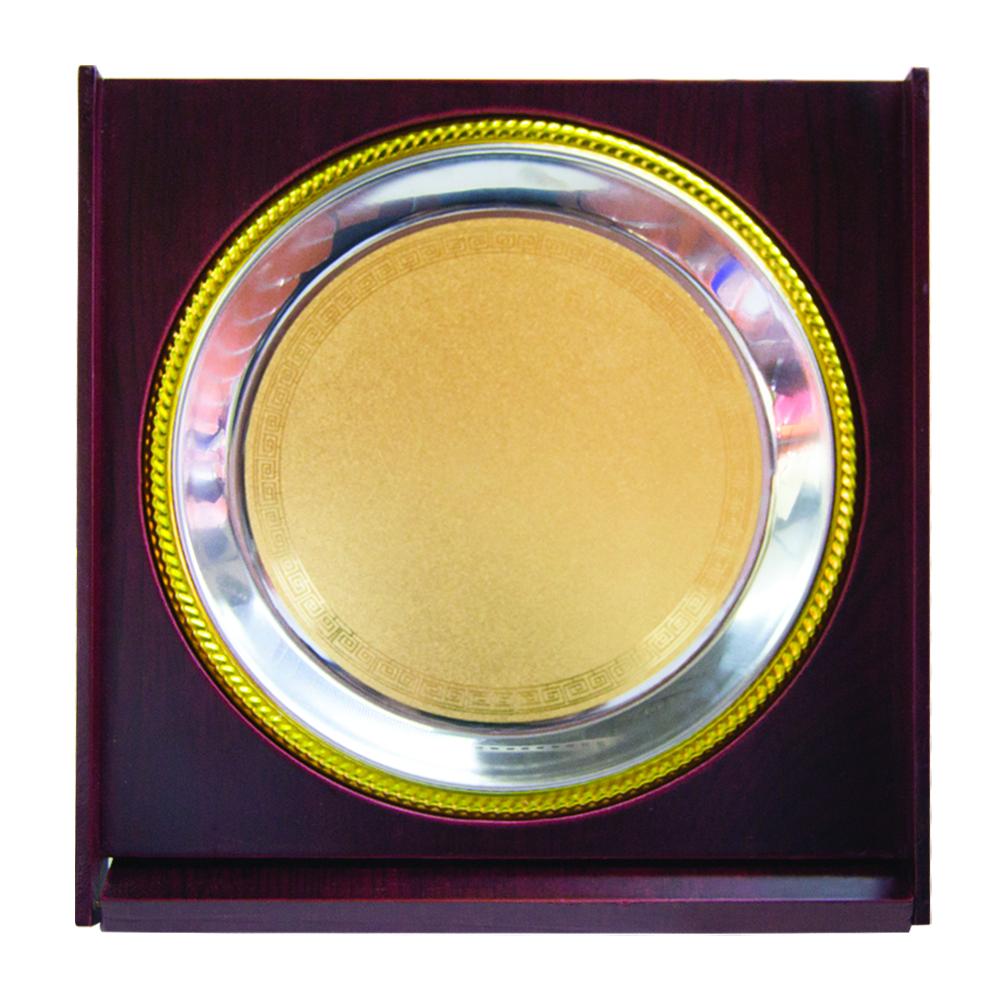 SILVER SALVER WOODEN TROPHY WITH PAPER BOX — ASHBI MICRO GOODS WHOLESALERS